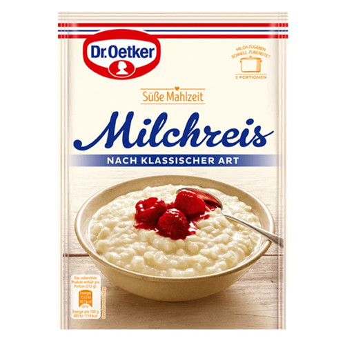 Dr. Oetker "Milchreis" German Rice Pudding, 4.5 oz. - The Taste of Germany