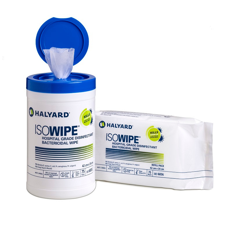 Halyard Isowipe Bactericidal Wipes - AHP Dental & Medical - AHP Dental ...