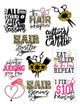 Hair Stylist Vinyl Sticker Sheet - 11 Stickers - UPTOWN STITCH GIRL