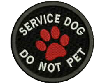 Service Dog DO NOT PET Embroidered Patch - UPTOWN STITCH GIRL