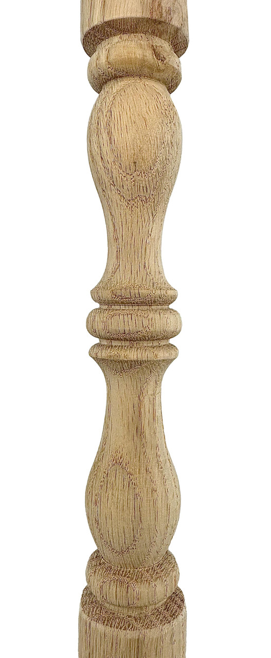 Round Wooden Corner Guard Both Ends & Center Turned - 48" Tall x 1 3/8 ...