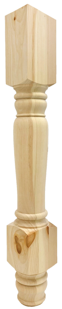 Tavern Dining Table Leg - 29" Tall x 4" Wide - Highland Manor Wood ...