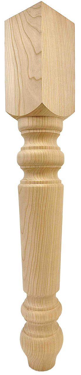 Narrow Walton End Table Leg - 21" Tall x 3" Wide - Highland Manor Wood ...