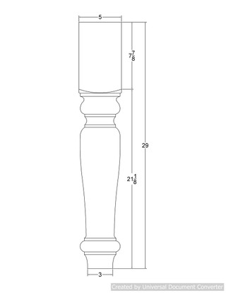 Massive Irish Farmhouse Dining Table Leg - 29" Tall x 5" Wide ...