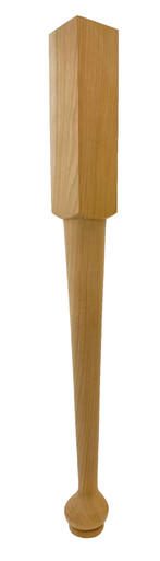 Turned Spoon Foot Furniture Table Leg - 18" Tall x 1 3/4" Wide ...