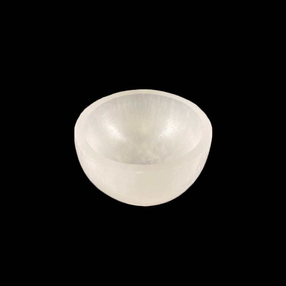 Small Round Selenite Bowl For sale | Fossilsplus/Pangaea Industries