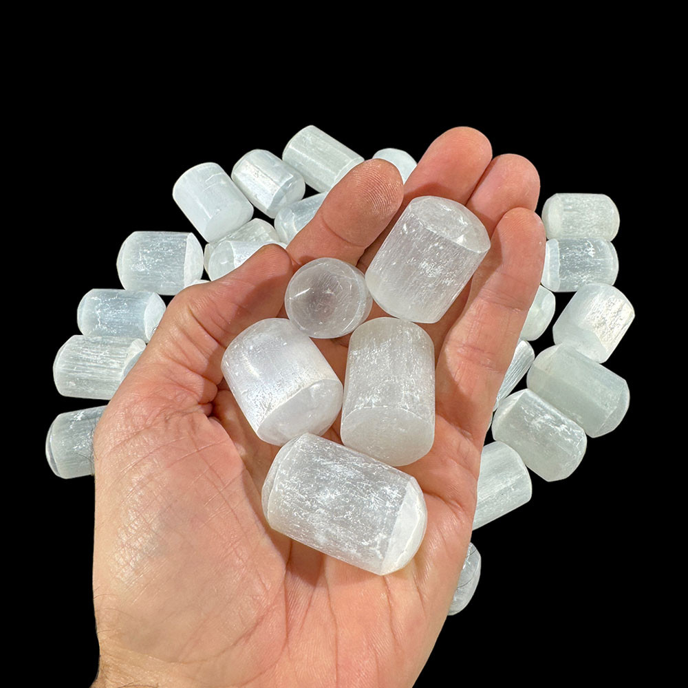 Tumbled Selenite For Sale | Fossilsplus/Pangaea Industries
