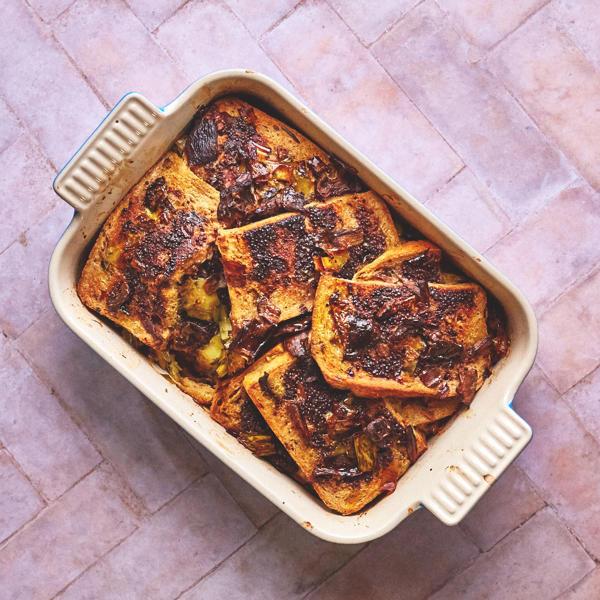 Bread Gratin with Grape Must Mustard and Dried Porcini Mushrooms ...