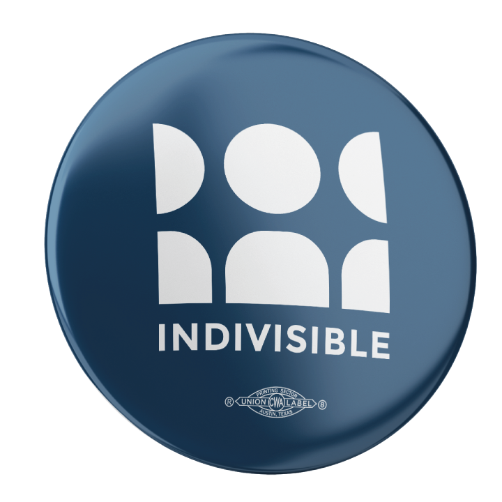 Indivisible Logo - White (2.25" Pin-Back Button -- Pack of Two ...