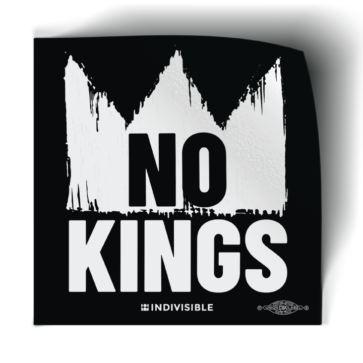 No Kings - Crown (3.5" x 3.5" Vinyl Sticker -- Pack of Two ...