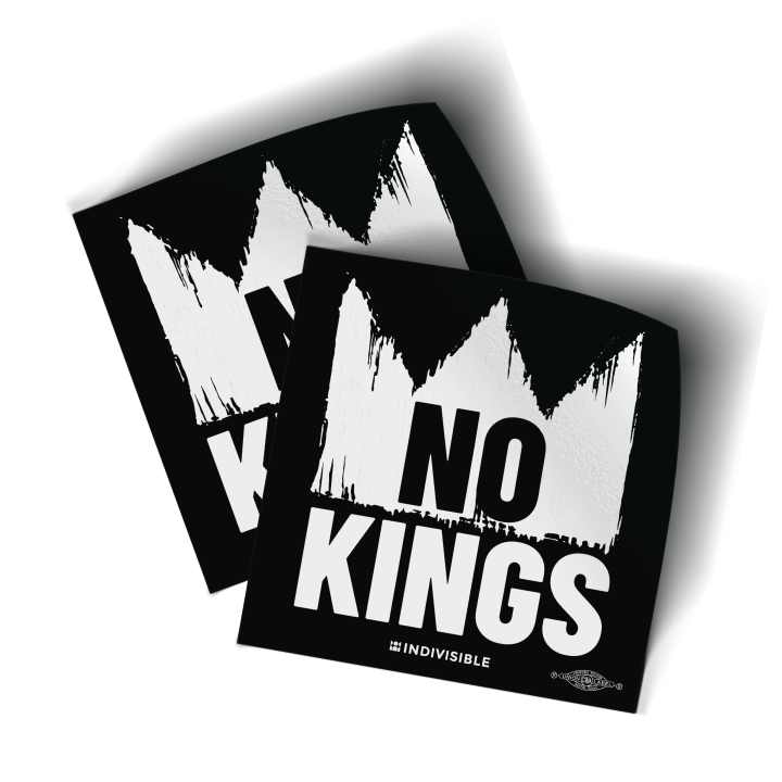 No Kings - Crown (3.5" x 3.5" Vinyl Sticker -- Pack of Two ...