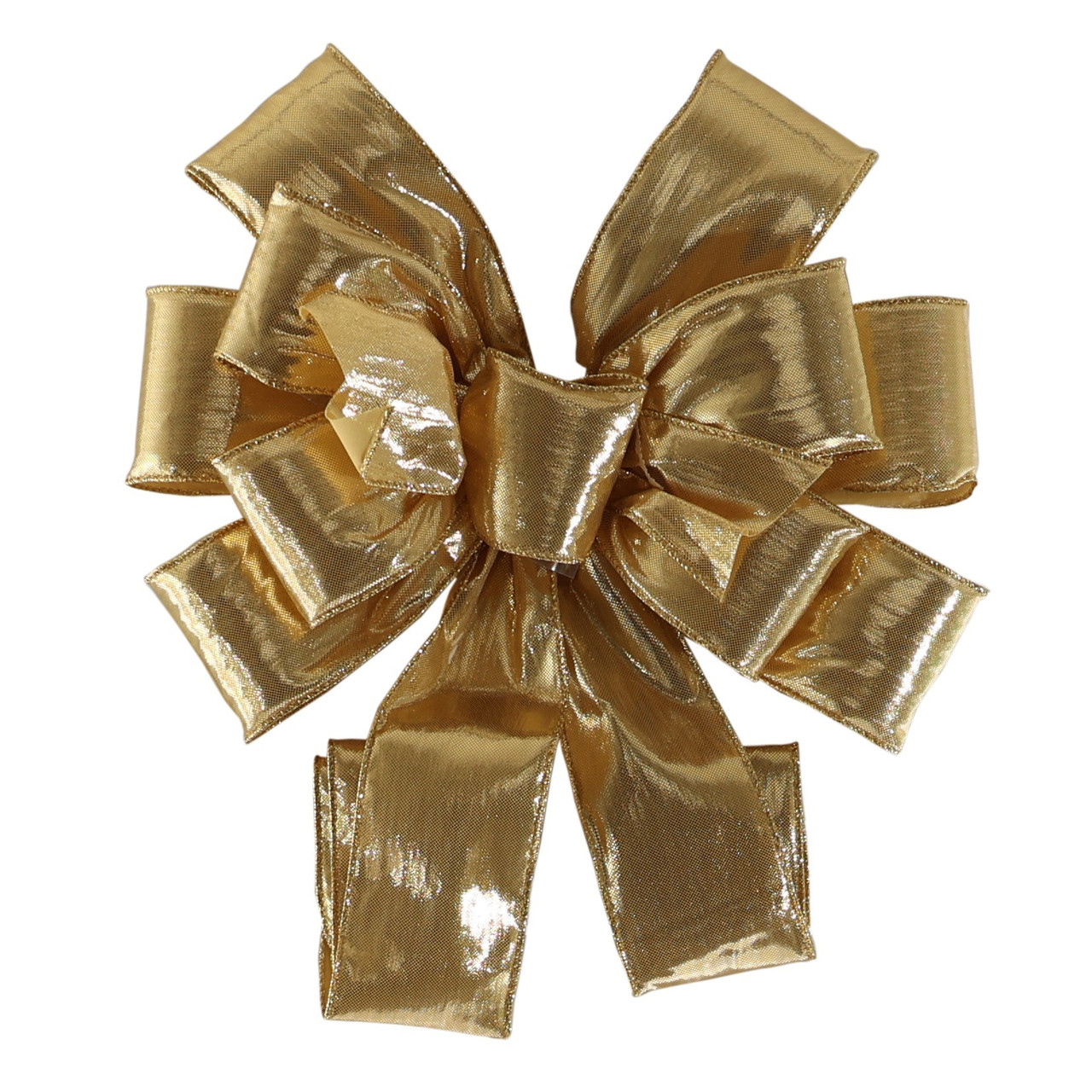 Stunning Metallic Gold Decorative Ready Made Bow (Diameter 29cm x ...