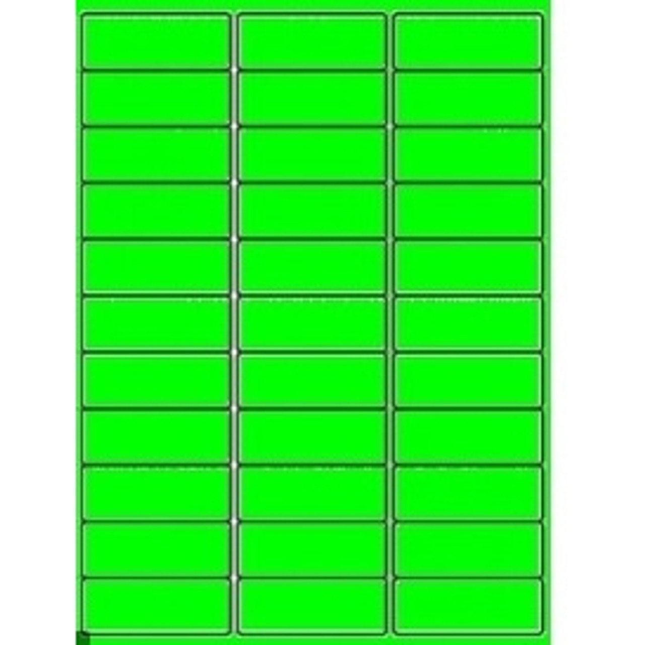 Fluoro Green Labels 14 Up 99 X 40mm Box Of 100 Melbourne Office