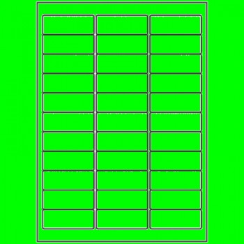 FLUORO GREEN LABELLINE 444 LABEL 63.5 MM X 24 MM 33PPG, Box 100 ...