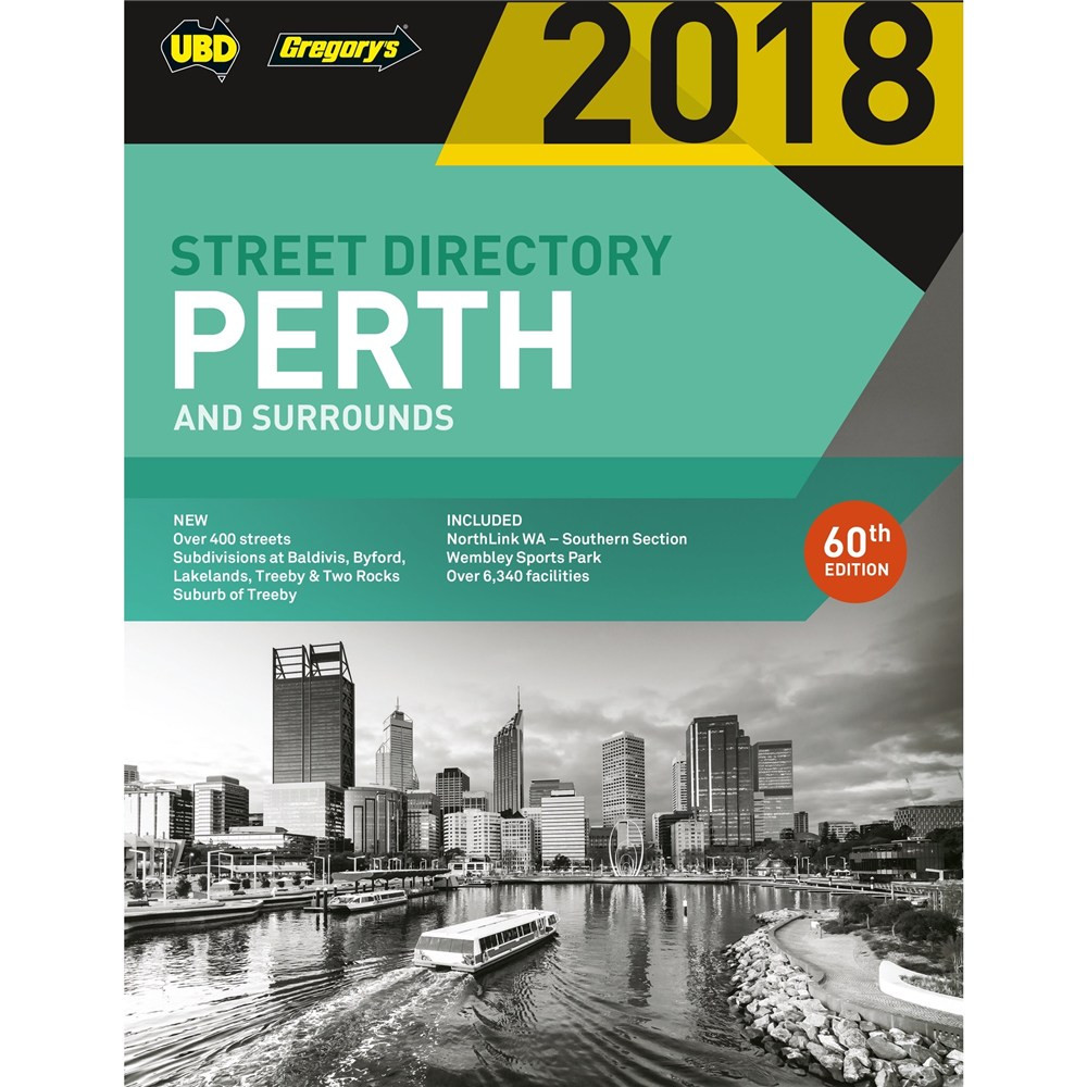 UBD STREET DIRECTORY 2018 Perth - 60th Edition - Melbourne Office Supplies