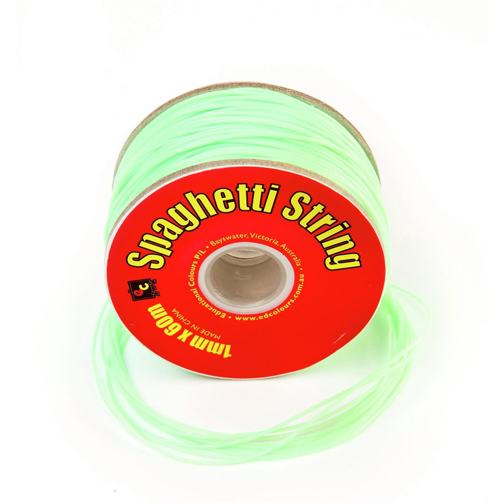 EC SPAGHETTI STRING 1mm X 60mt Pale Green - Melbourne Office Supplies