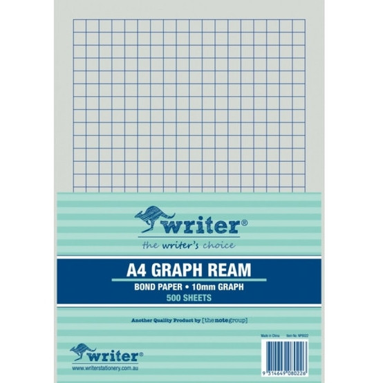 REAM A4 10MM GRAPH PAPER PORTRAIT 500 SHEETS RULED 1 SIDE - Melbourne ...