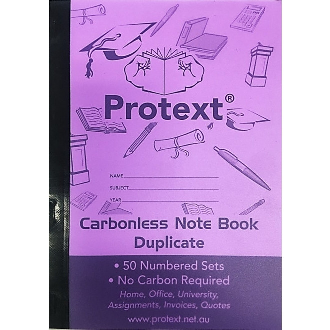 PROTEXT CARBONLESS NOTE BOOK DUPLICATE 100'S - Melbourne Office Supplies