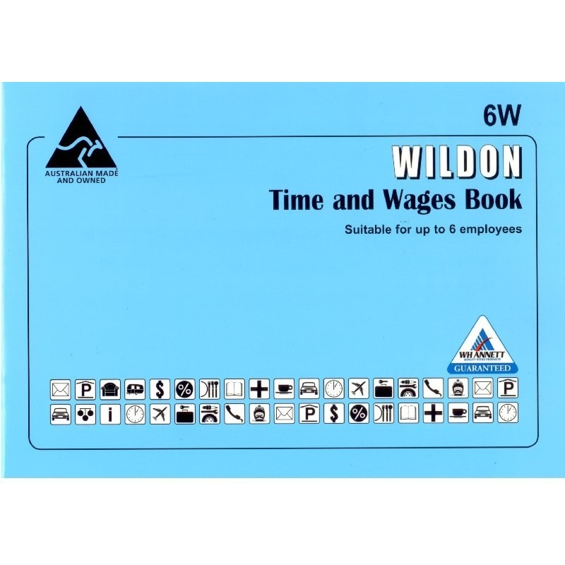 WILDON EMPLOYEE TIME & WAGES BOOK - 6W - Melbourne Office Supplies
