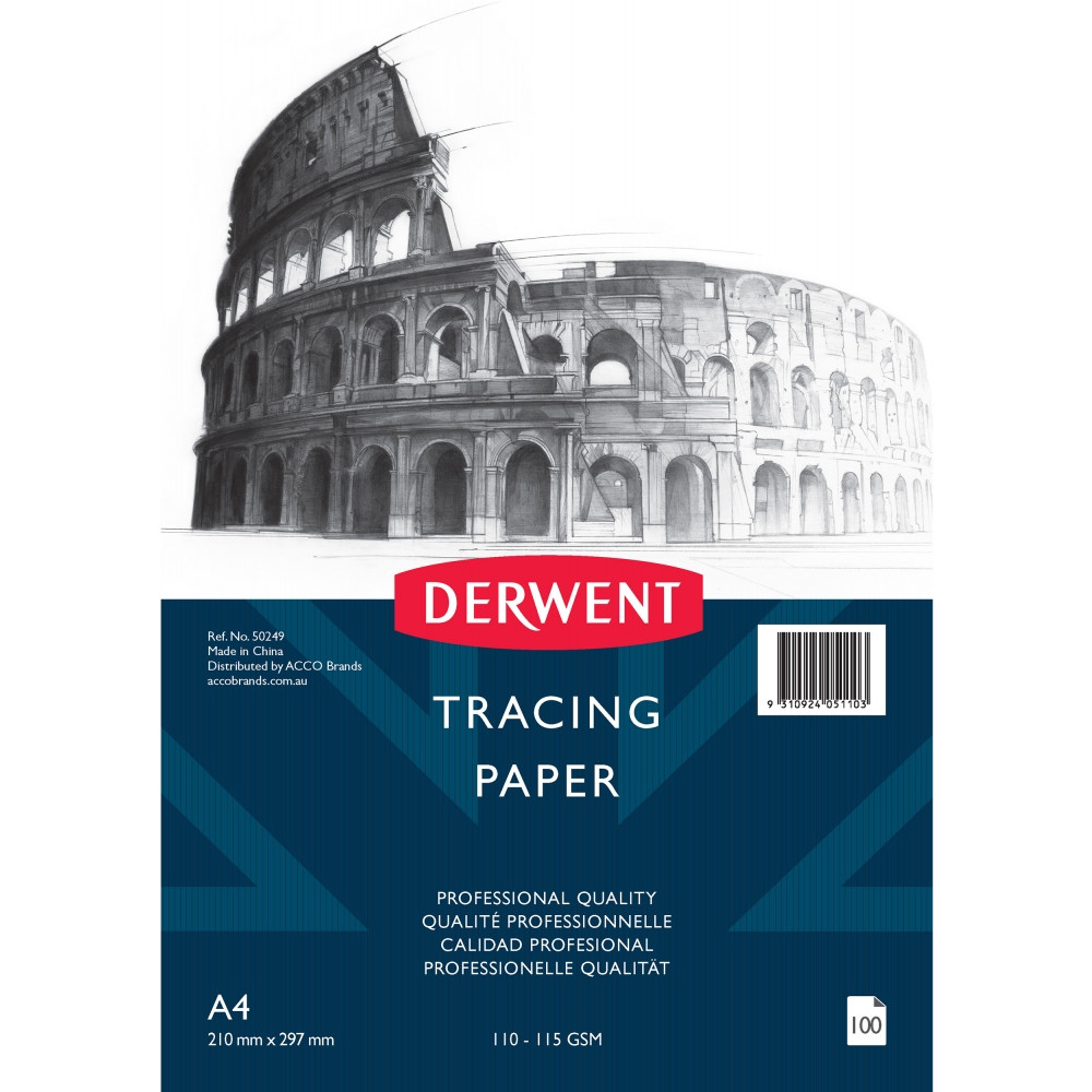 DERWENT PROFESSIONAL TRACING PAPER 110-115GSM A4 PK100 - Melbourne ...