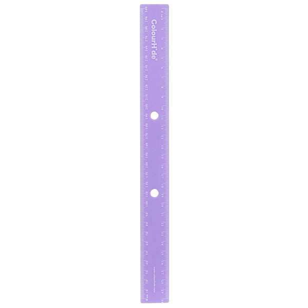 COLOURHIDE BINDERMATE RULER 30CM Purple - Melbourne Office Supplies
