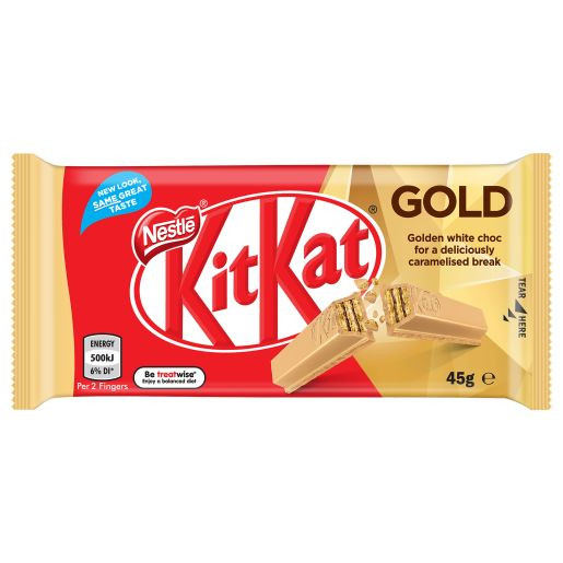 NESTLE KIT KAT GOLD CHOCOLATE BAR 45GM - Melbourne Office Supplies