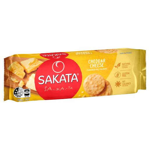 SAKATA CHEDDAR CHEESE RICE SNACKS 100GM - Melbourne Office Supplies