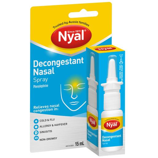 NYAL DECONGESTANT NASAL SPRAY 15ML - Melbourne Office Supplies