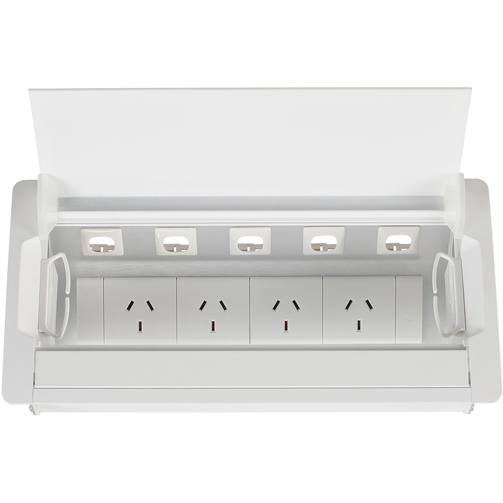 Rapidline Table Surface Mounted Service Box 4 GPO White - Melbourne ...