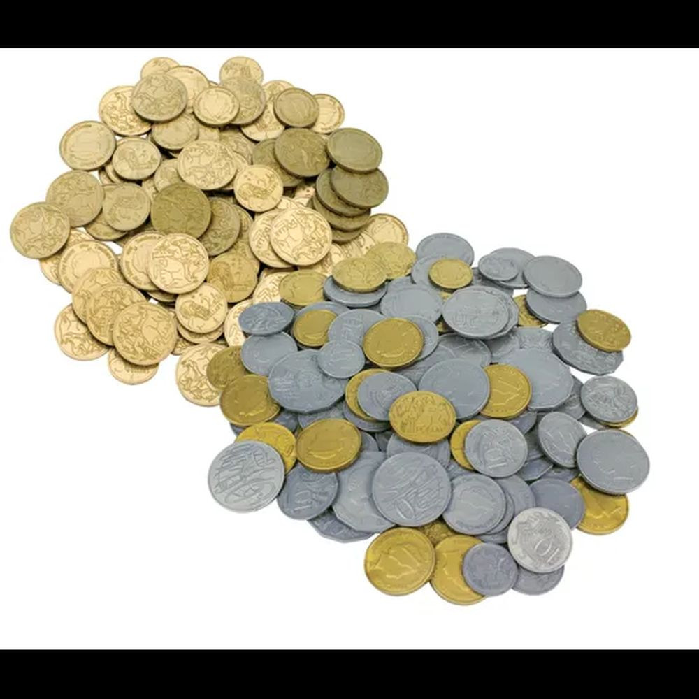 Money Silver & Gold Coins 114 pc - Melbourne Office Supplies