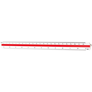 Staedtler 561 Mars Triangular Reduction Scale Ruler 300mm V1 (1:20, 1: ...