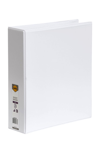 MARBIG INSERT BINDERS A4 4D Ring 50mm White - Melbourne Office Supplies