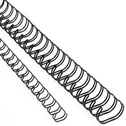 WIRE BINDING COMB 14mm 34 Loop Black Pk50 - Melbourne Office Supplies