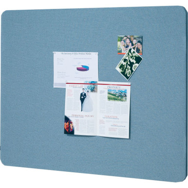 QUARTET FABRIC BULLETIN BOARD Oval Frameless 1200x900mm Blue *** While ...
