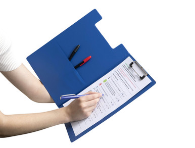 MARBIG PVC CLIPFOLDERS A4 Blue - Melbourne Office Supplies