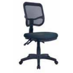 AERO-MESH BACK CHAIR Black Fabric Seat - Melbourne Office Supplies
