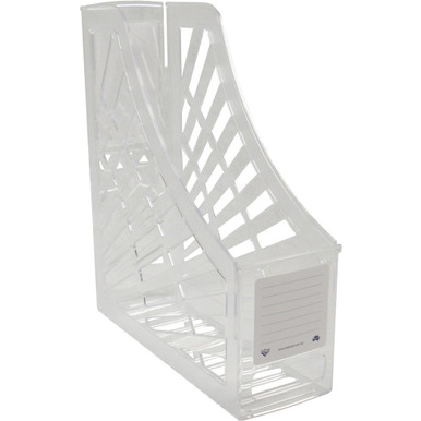 ITALPLAST Magazine Holder - Clear, Each - Melbourne Office Supplies