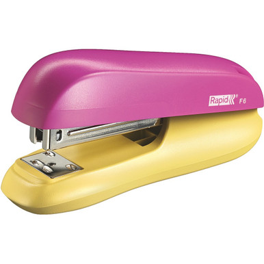 RAPID FUNKY F6 STAPLER Half Strip Pink / Yellow 24/6 & 26/6 staples ...