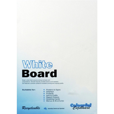 COLOURFUL CARDBOARD WHITE PASTEBOARD A3 200gsm - 3 sheet (Pack of 50 ...