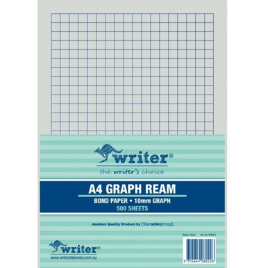 REAM A4 10MM GRAPH PAPER PORTRAIT 500 SHEETS RULED 1 SIDE - Melbourne ...