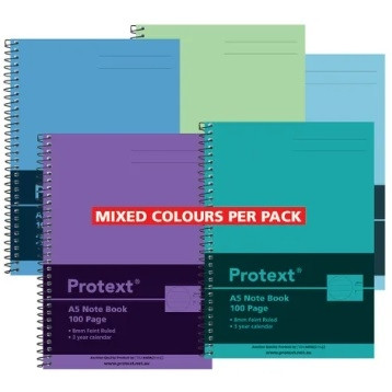 PROTEXT A5 100PG PP NOTE BOOK ASSORTED COLOURS 205X147MM - Melbourne ...