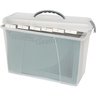 CRYSTALFILE CARRY CASE CLEAR LID/CLEAR BASE - Melbourne Office Supplies