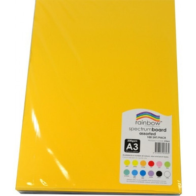 RAINBOW SPECTRUM BOARD 200GSM - A3 ASSORTED (Pack of 100) - Melbourne ...
