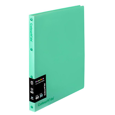 COLOURHIDE DISPLAY BOOK REFILLABLE 20 SHEET Light Green - Melbourne ...