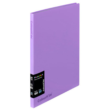 COLOURHIDE DISPLAY BOOK FIXED 20 SHEET Purple - Melbourne Office Supplies