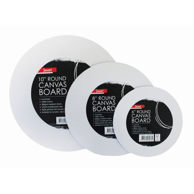 Jasart Studio Canvas Board 380gsm Round 12 Inch - Melbourne Office Supplies