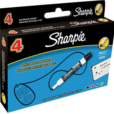 SHARPIE WHITEBOARD MARKERS 2.0mm Bullet Point Assorted PKT4 S1805861 ...