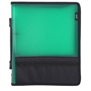 Bantex Zipper Binder Folio w/zip pouch PP A4 2-O Ring 25mm - Green ...