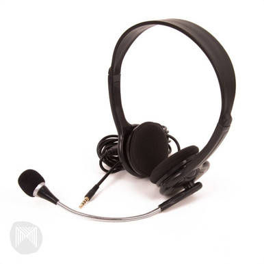 HEADSET WITH MIC, SINGLE PLUG MCONNECTED - Melbourne Office Supplies