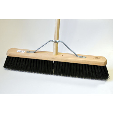 INDUSTRIAL MIX PLATFORM BROOM WITH WOOD BACK 610MM HANDLE & STAY ...